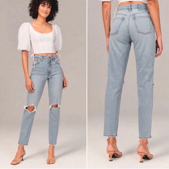 Abercrombie & Fitch | Jeans | Abercrombie The Mom High Rise Curve Love ...